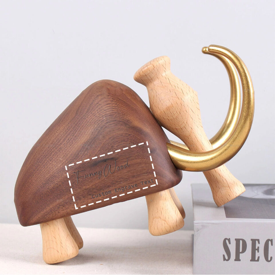 Handmade Wooden Mammoth Figurine – FunnyWood
